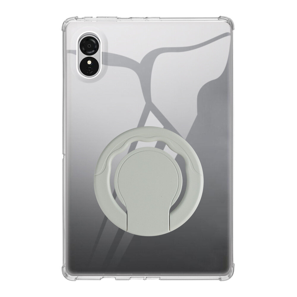 Чехол для Alldocube iPlay 60 Lite T1103T 10.95 2024, противоударный защитный чехол с поворотной подставкой 360 , прочный, удобный и износостойкий Прозрачный корпус с серым кронштейном