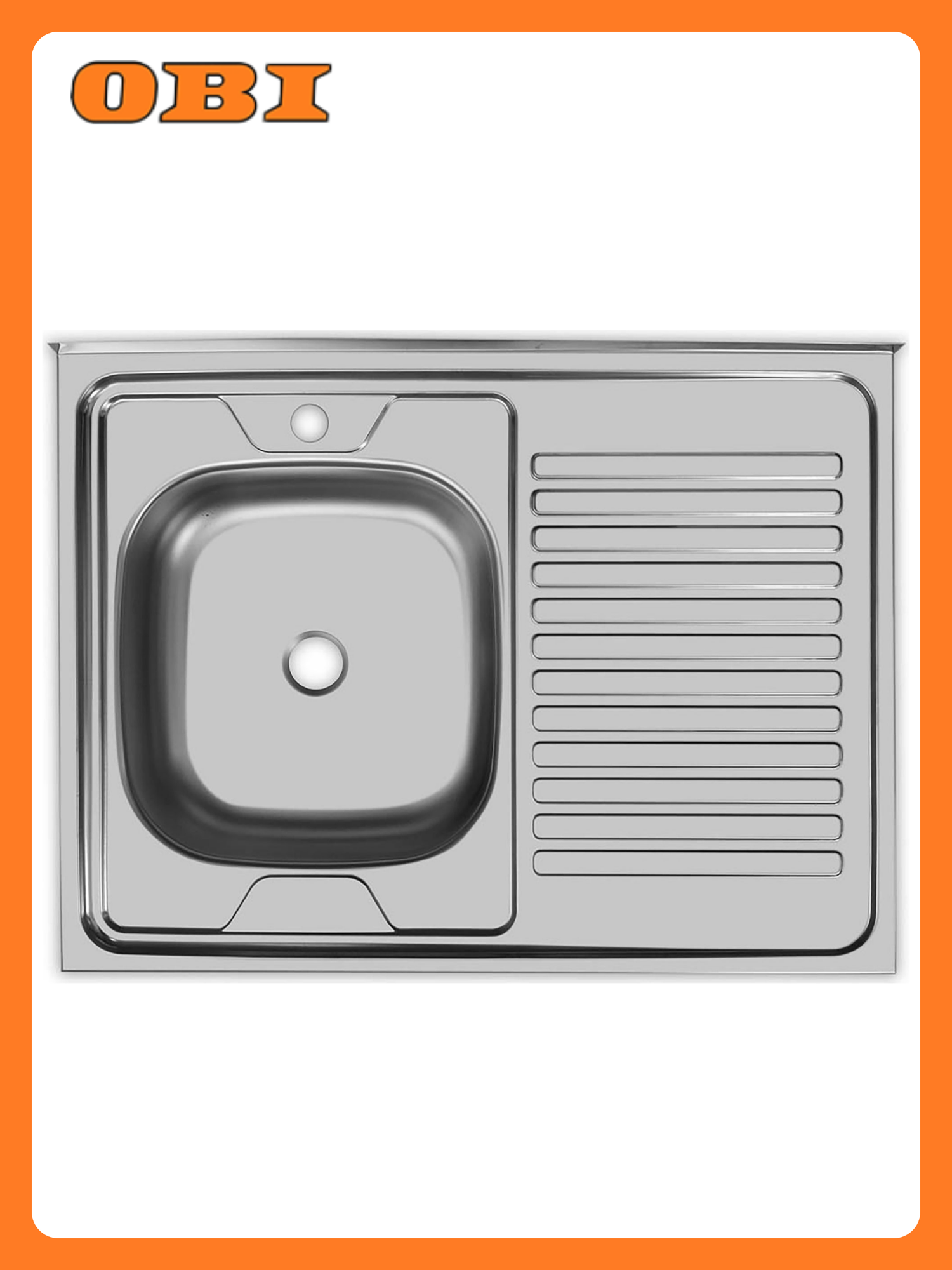 Мойка UKINOX GM, нержавеющая сталь, накладная, прямоугольная, 80x60 см