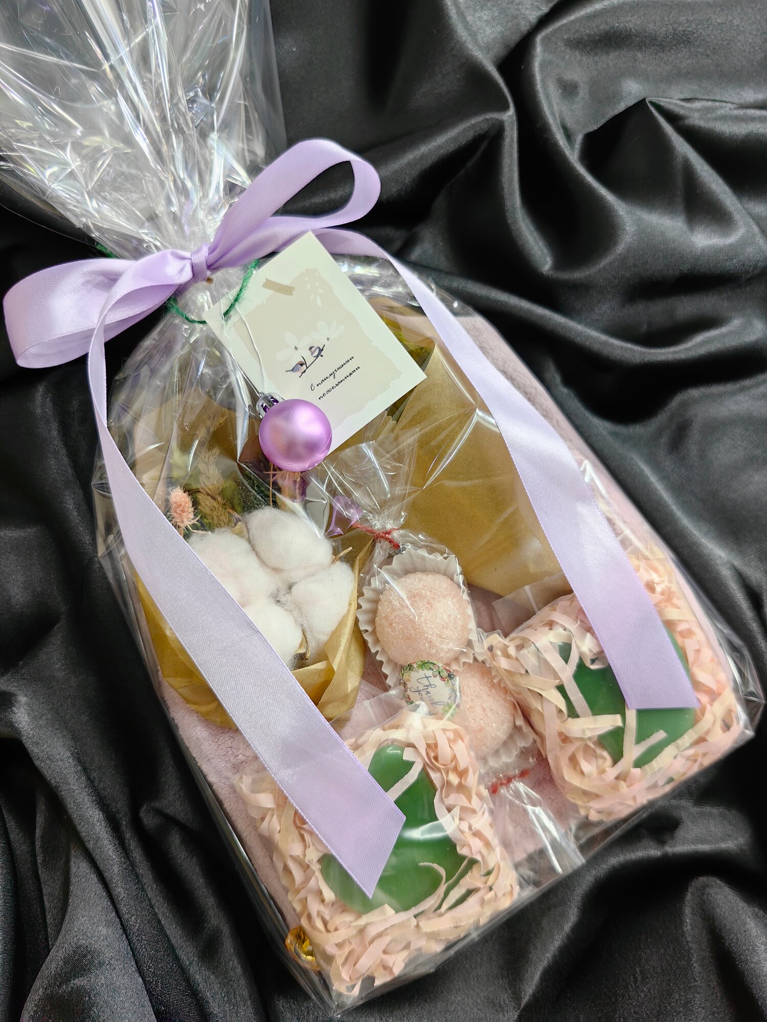 Подарочный набор "Домашний SPA", для женщин, лиловый, 5 предметов