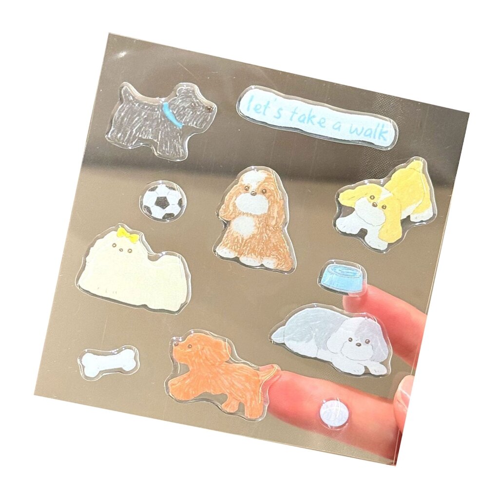 Объемные милые высококачественные декоративные наклейки ins jelly stickers-щенки