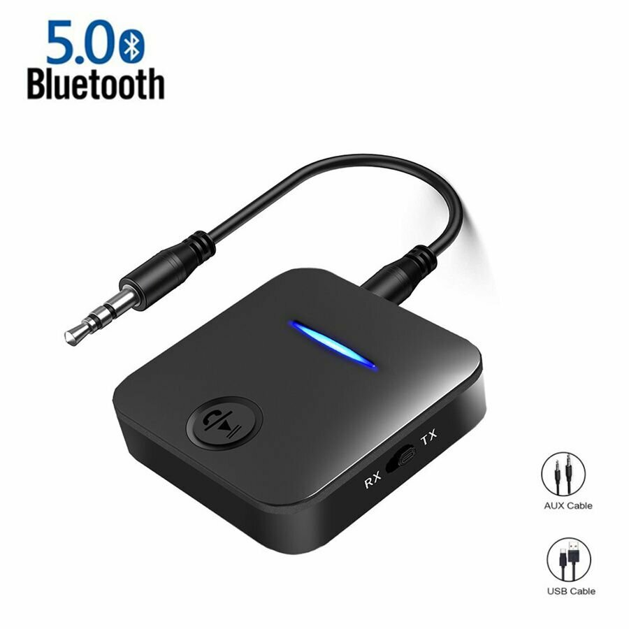 2в1 Bluetooth 5.0 Передатчик и Приемник Беспроводной Стерео Аудио Адаптер Для Домашнего Телевизора