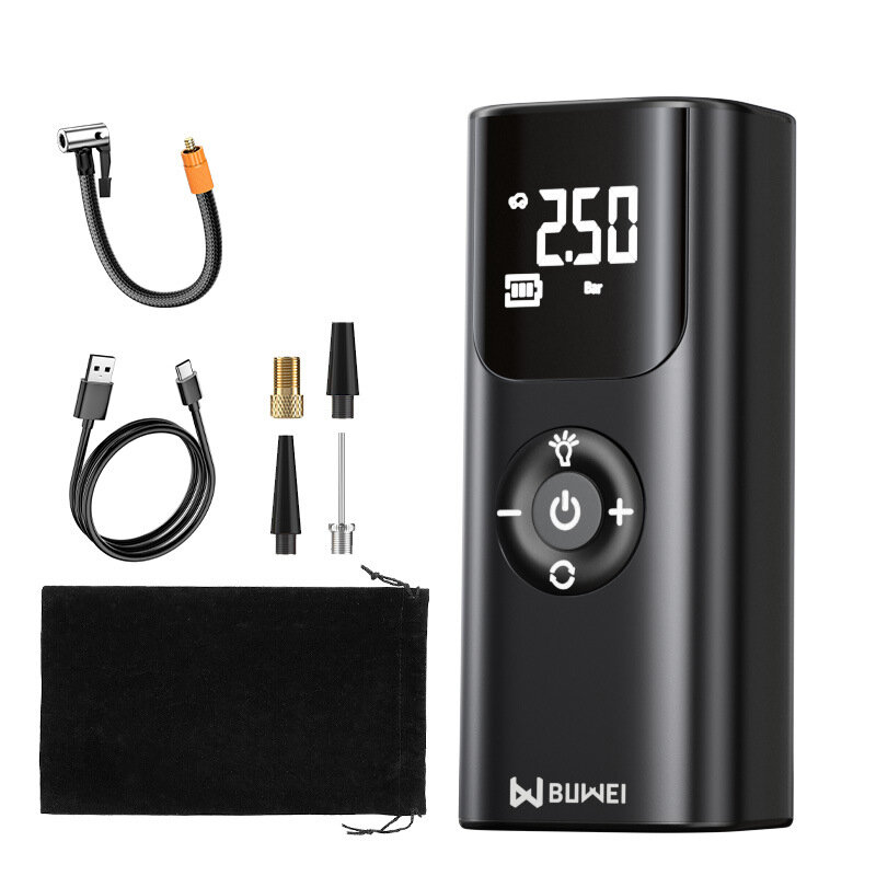 Новый автомобильный насос, портативный беспроводной инфлятор для автомобильных шин, автоматический высоконапорный инфлятор с зарядкой для телефона