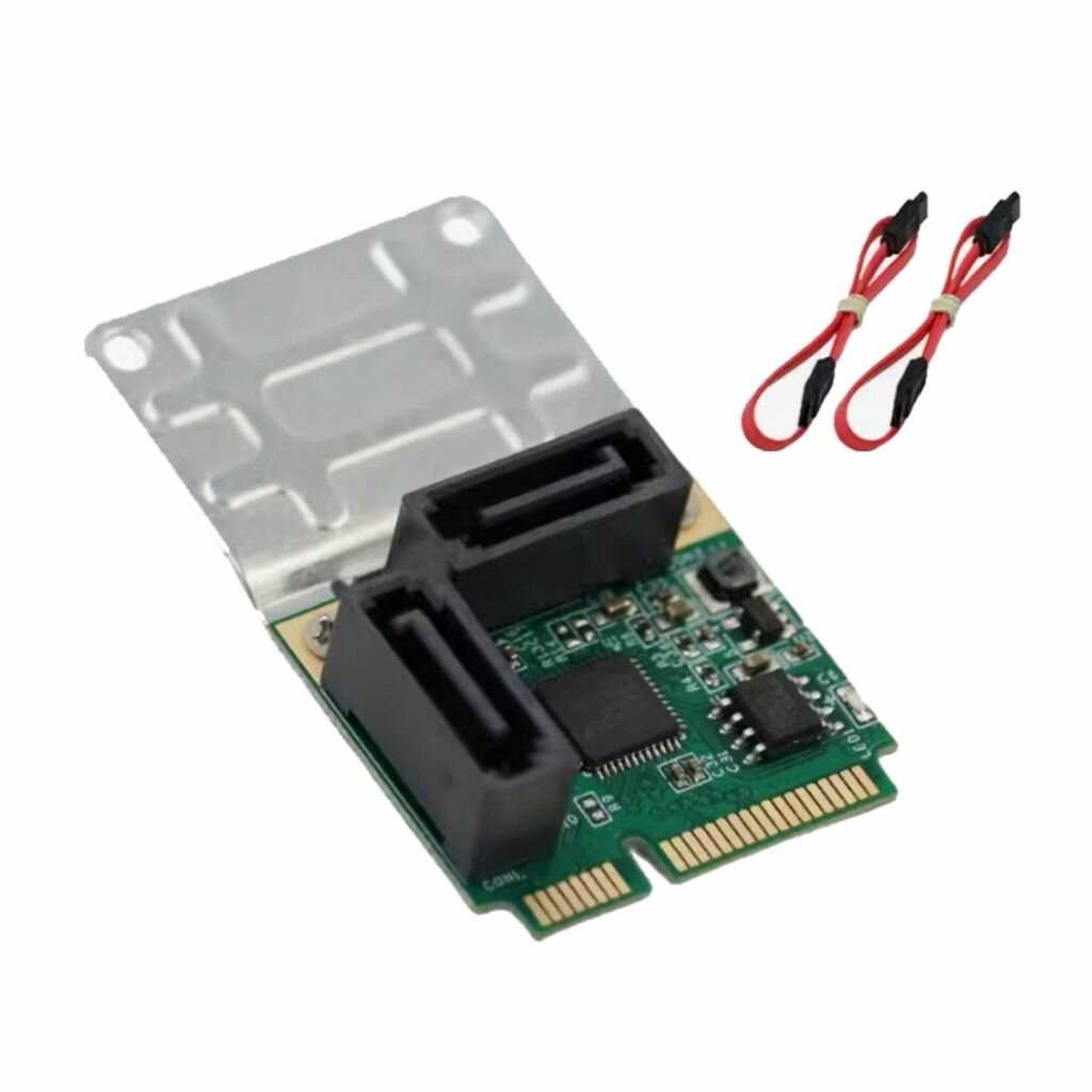 Карта расширения Mini PCIe-SATA3.0 с разъемом 2/4-2-портовый кабель SATA