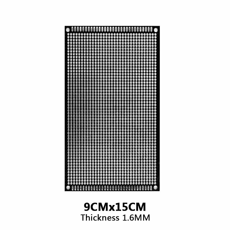 Двухсторонние печатные платы черного масла, 1.2/1.6 мм, разные размеры 9X15cm, 5PCS