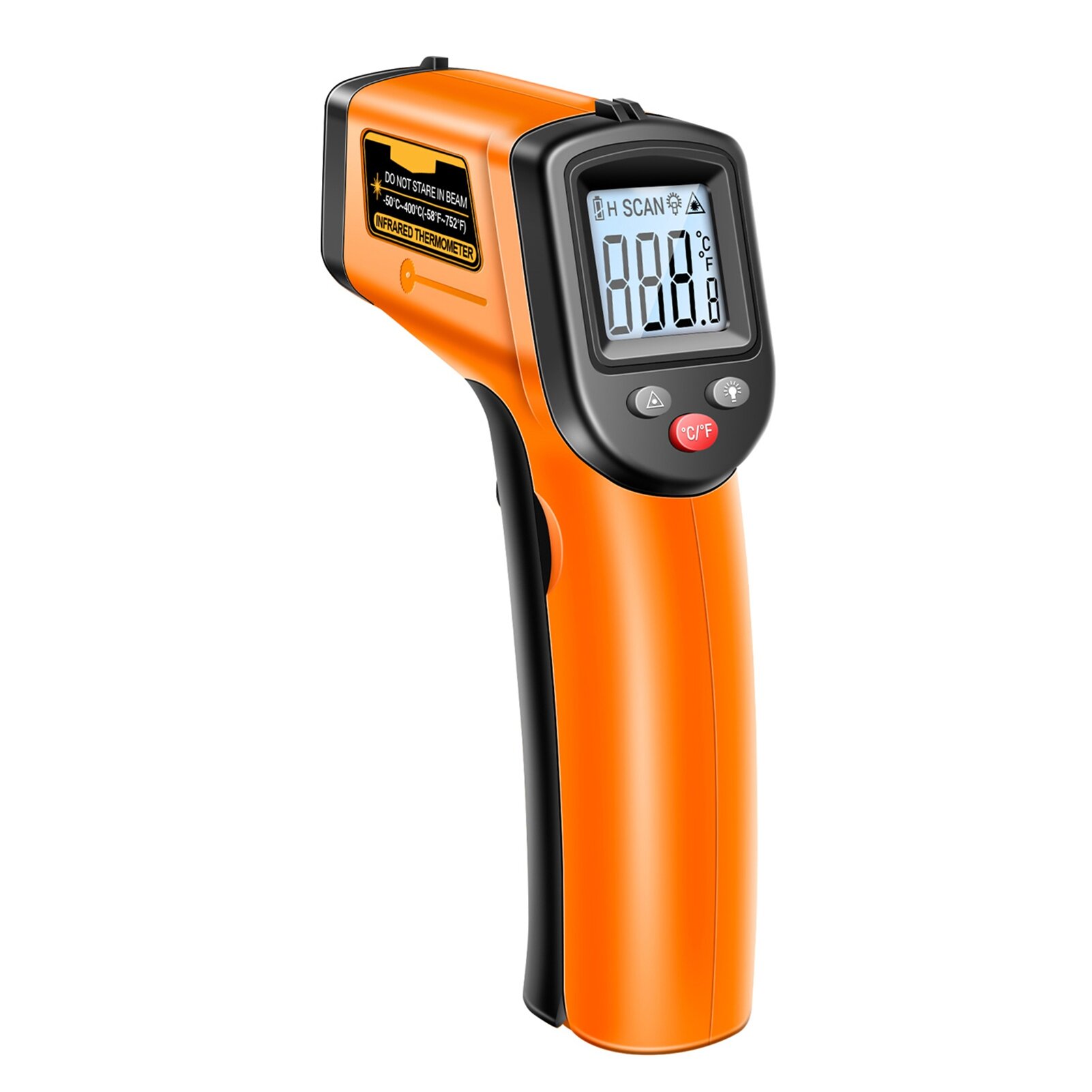 ANENG ANENG TH201 -50℃～400℃ /-58℉～752℉ Бесконтактный инфракрасный термометр ИК-термометр Ручной цифровой тестер температуры Промышленный термометр для кухни, приготовления пищи, автомобильный, не для
