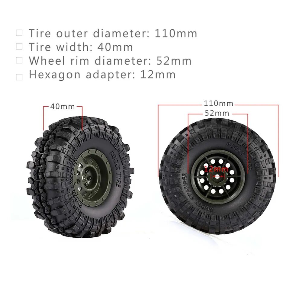 Аксессуар для машинок 1/10 RC Car Traxxas HSP Redcat RC4WD Tamiya Axial SCX10 D90 HPI RC Rock Crawler — фото 1