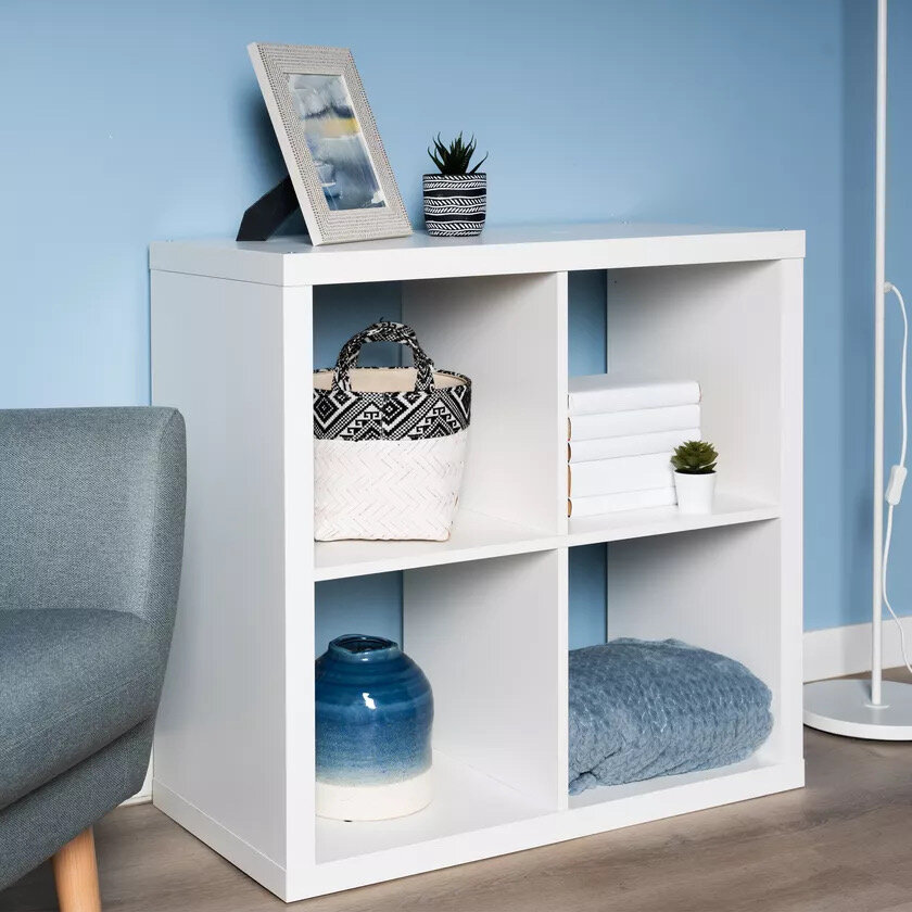 KALLAX каллакс FORA Мебель Стеллаж модульный, 77х39х77, вес 32 кг, цвет белый