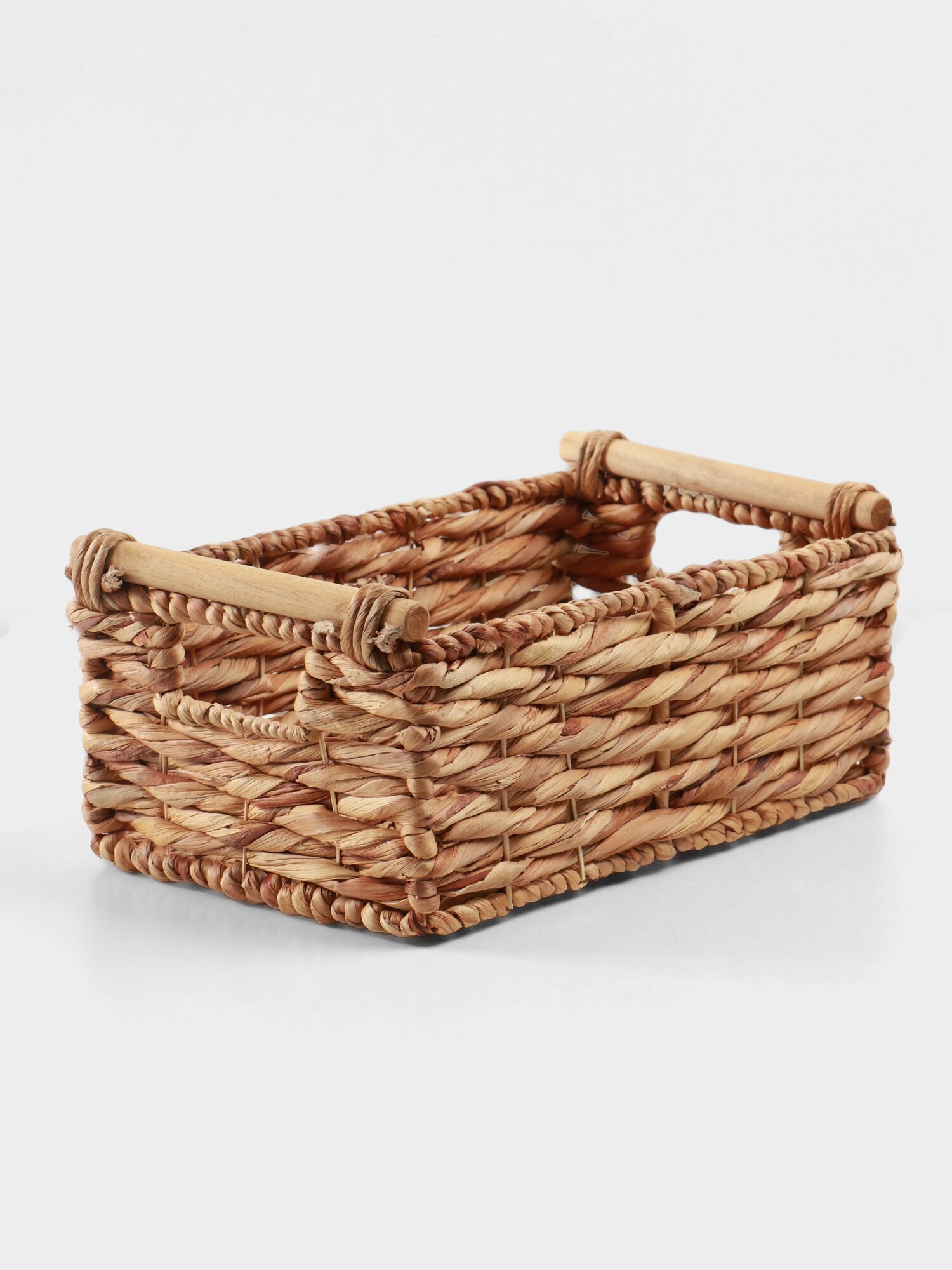 Корзина плетёная для хранения, размер 36×21×15 см, водный гиацинт