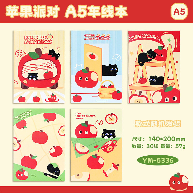 Карикатурный блокнот A5, канцелярские принадлежности для студентов, утолщенный блокнот, высококачественные учебные принадлежности, мягкая обложка, книга для письма и заметок