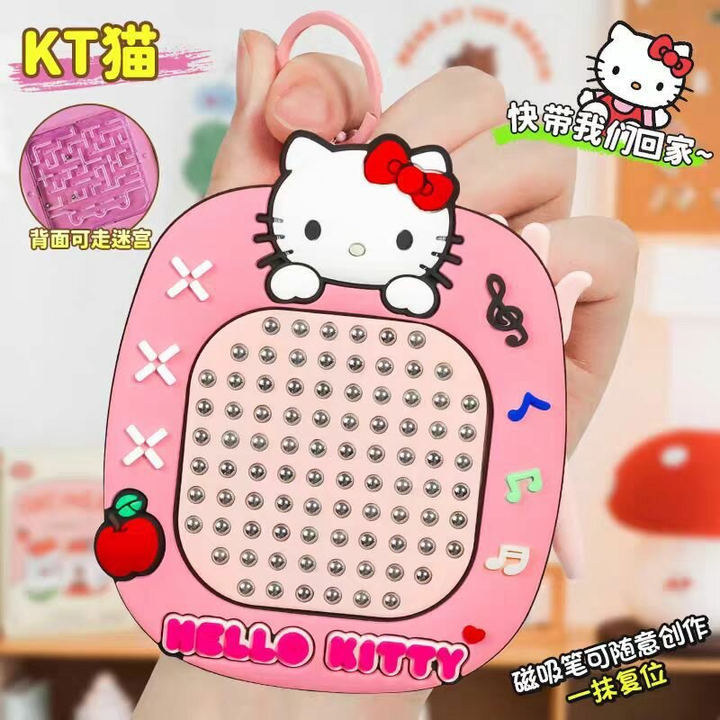 Креативный мультяшный магнитный стальной шарик для рисования, брелок, маленький подвесной рюкзак, антистрессовая магнитная доска для рисования, лабиринтная игрушка оптом