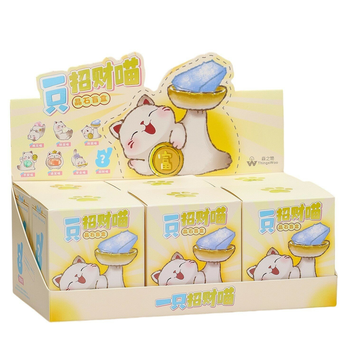 Креативная милая фигурка кошки PAI, эмоциональная слепая коробка, интернет-знаменитость, стильная декорация для офисного стола, мультяшная кукла