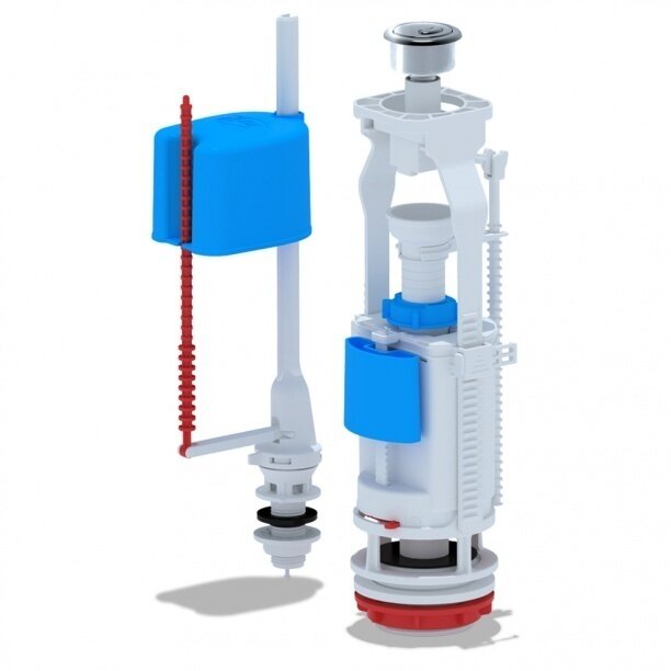 Арматура для бачка АНИ Плаcт два режима слива 3/6 л, нижний подвод 1/2" пластик