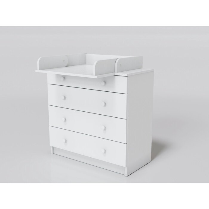 INCANTO Комод пеленальный детский «Легкий», 4 ящика, 80×87×39 см, белый