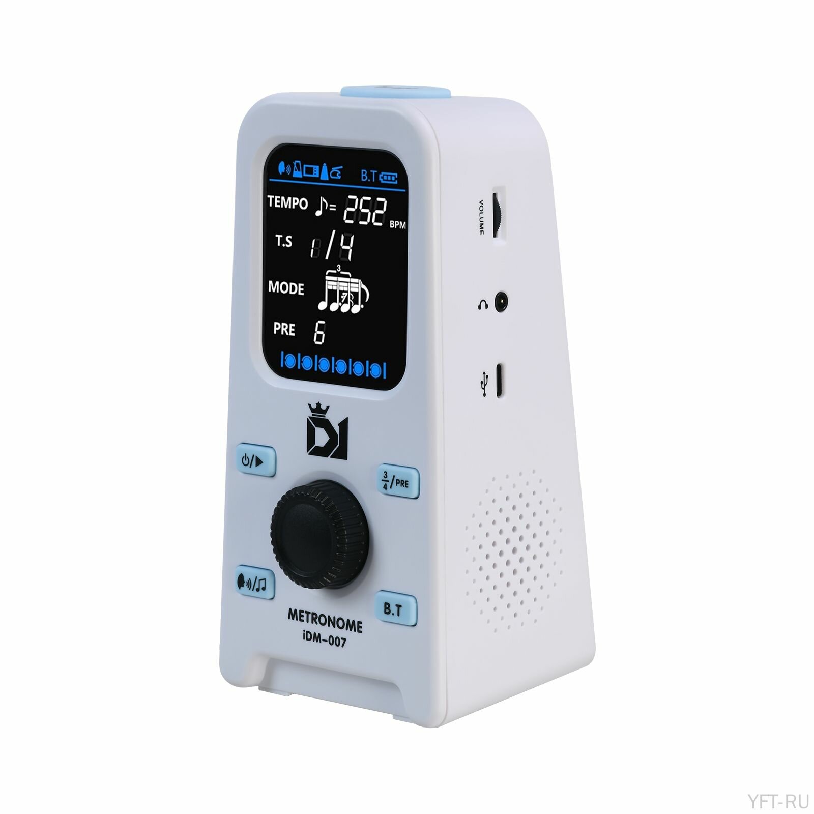 Метроном DK Electronic с Bluetooth-колонкой, заряжаемый, LCD-экраном, вокальный для мини-пиано, гитары, барабанов, гучжена, цифровой с регулируемым объемом, подключением к наушникам и портативностью