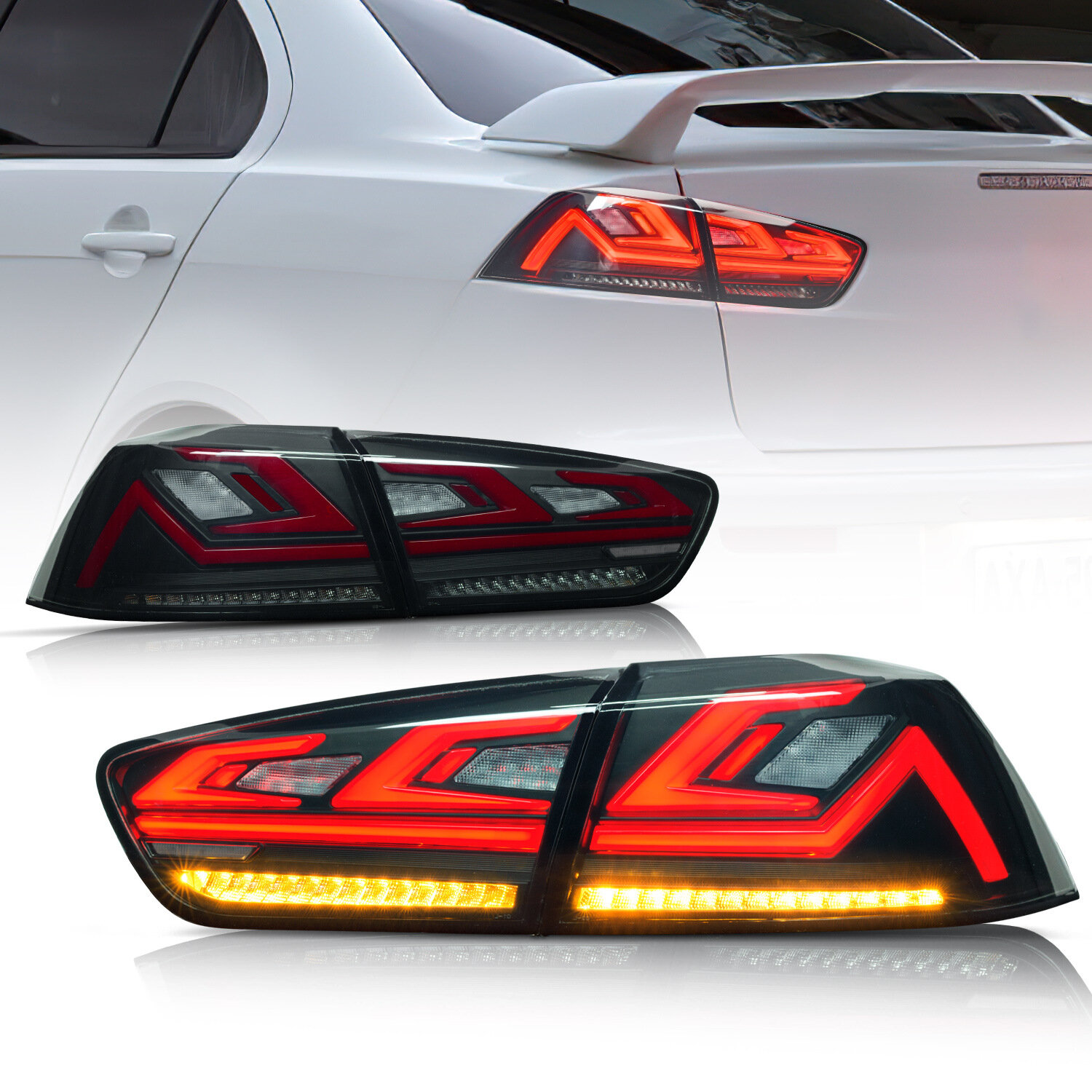 Тюнинговые задние фонари на Lancer EX/EVO X 2008-2018 гг. (полный комплект)