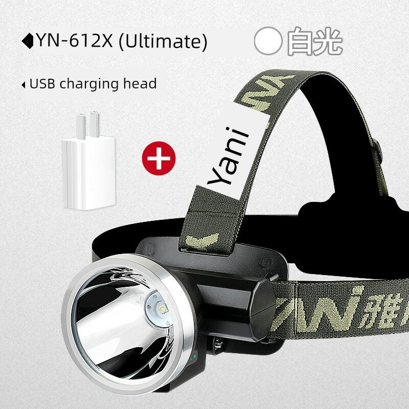 YN-612X + 3C сертифицированное USB-зарядное устройство Комплект налобного фонаря с премиум-функциями