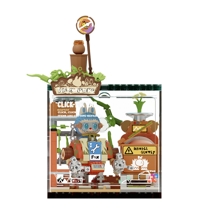 Конструктор унисекс POP MART Pop Blocks Labubu The Monsters Forest Secret Base Series, KaCha Repair