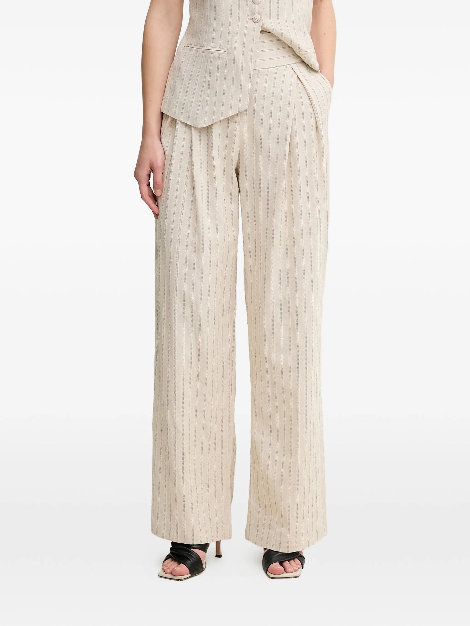 Брюки Pinstripe pleated trousers