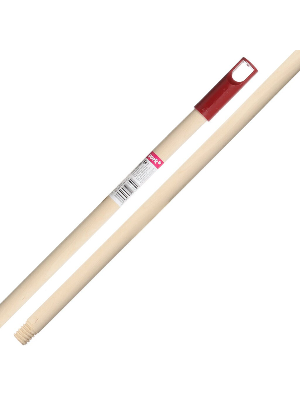 Черенок под щетку York 120 см, деревянный, диаметр 22 мм, универсальная рукоятка для швабры и метлы, артикул 902280