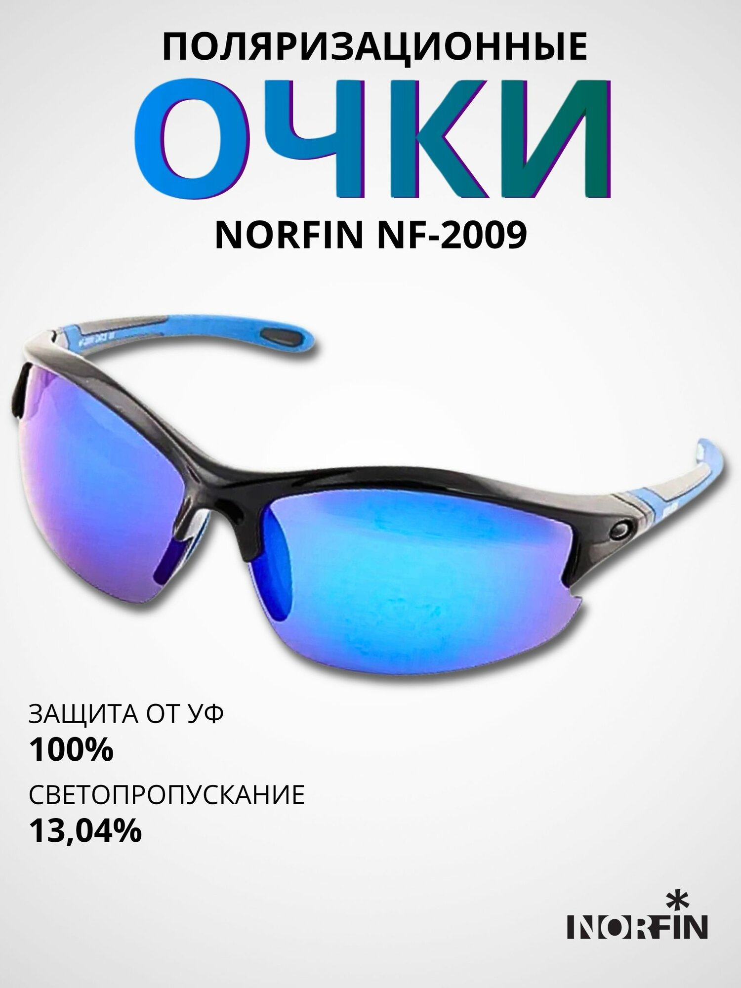 Очки поляризационные NORFIN NF-2009 cолнцезащитные линзы синие