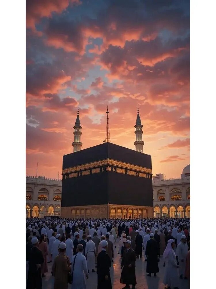 Алмазная живопись"Кааба", 5D, круглая, 40x50 см. Производитель: Brose Art.