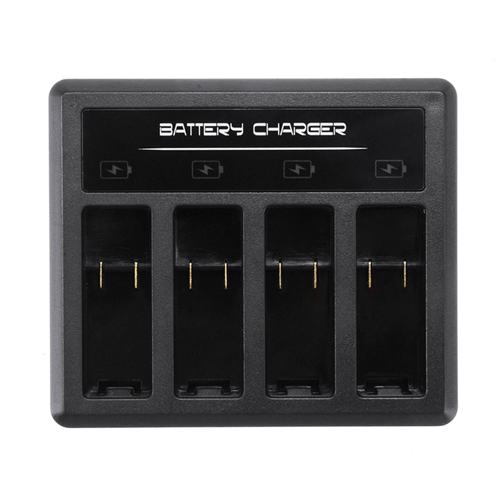 Зарядное устройство DC 5V 2A для батарей 4 слота Professional Charger для замены Gopro Hero 5 6 7 8 Type C Battery Charging Station черного цвета, материал пластик, вход Type-C 5V-2A, выход 4.4V-0.5A*4, размер 70*60*20mm, вес 78g, 1шт.