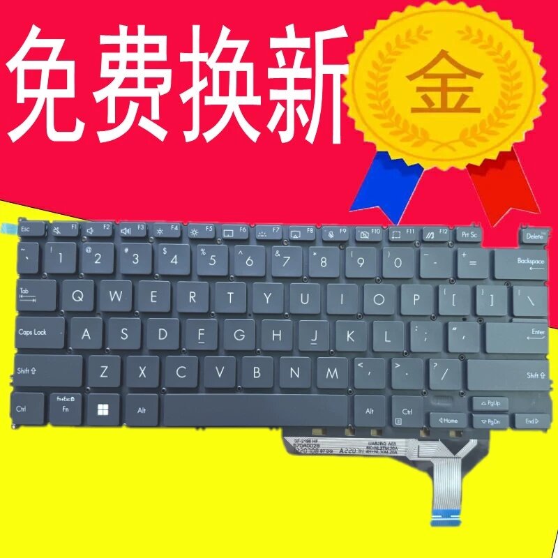 Черная клавиатура с подсветкой для ASUS Zenbook 14 UX3402Z/UX3402V S13 X13 UM5302T