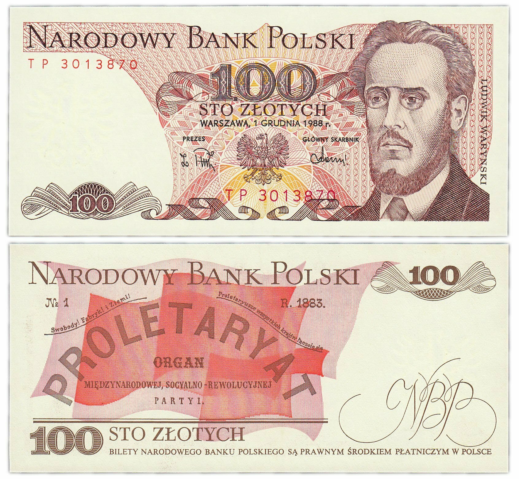 Польша 100 злотых 1988 год
