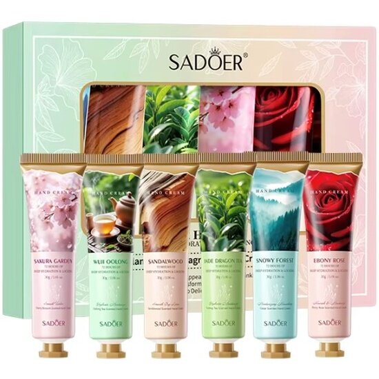 Набор парфюмированных кремов для рук Sadoer , 6 шт*30 г