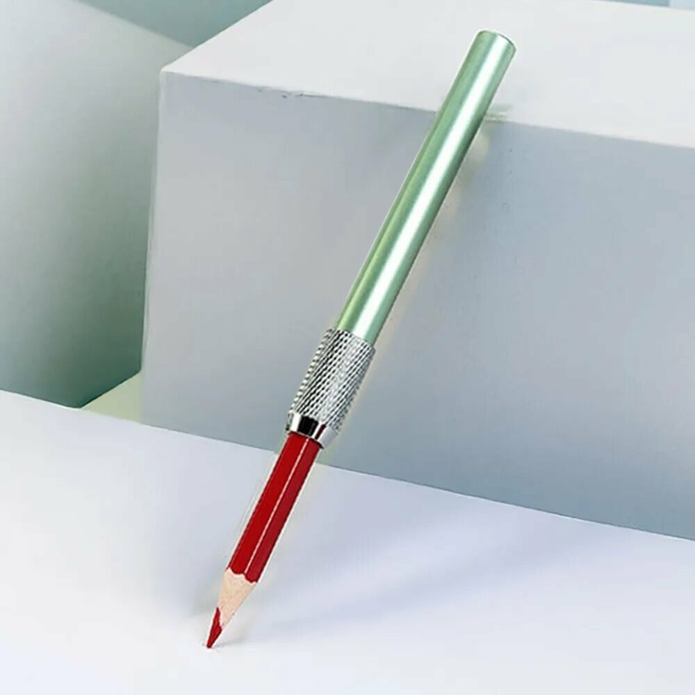 Удлинитель для карандашей из нержавеющей стали с двусторонним металлическим зажимом