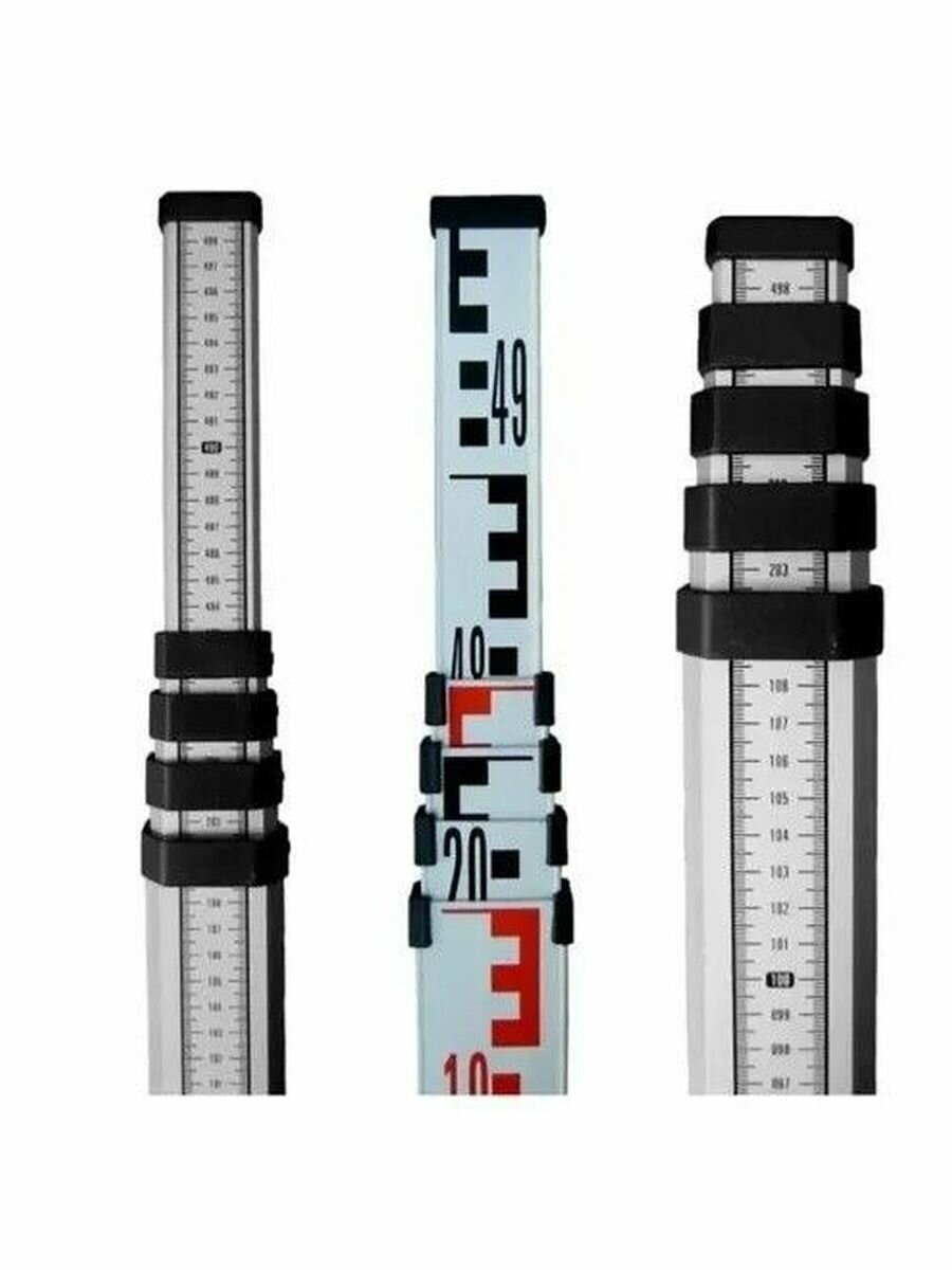 Рейка нивелирная TS-5 (TS5M) 5м, алюминиевая телескопическая
