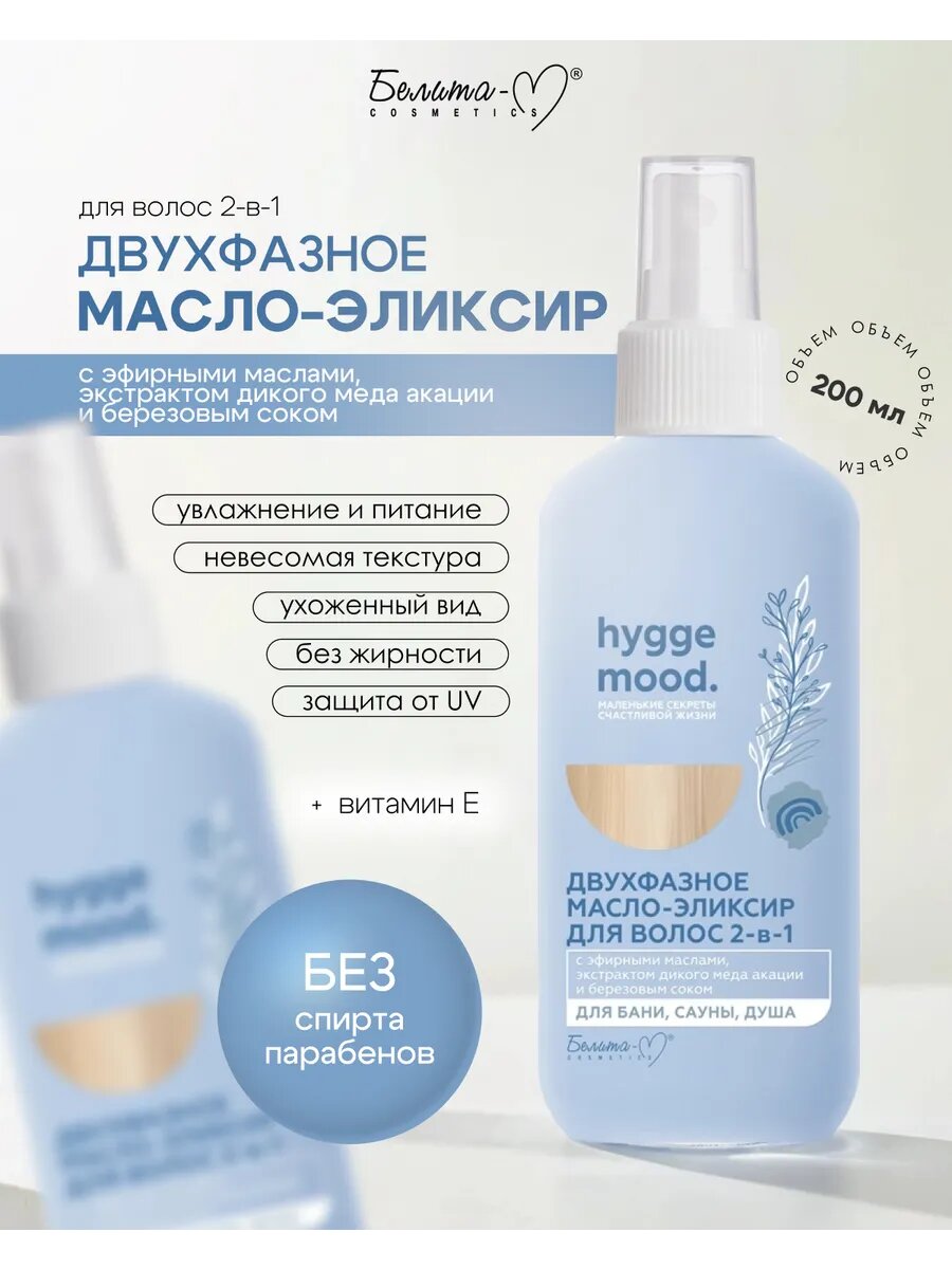 Двухфазное масло-эликсир для волос 2 в 1