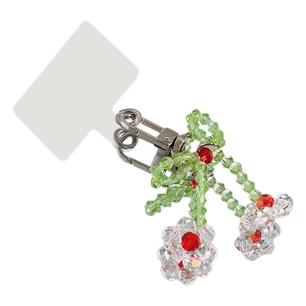 Брелок-подвеска в виде цветочного бантика, разноцветный бусины, съемный ремешок для телефона, автомобильный брелок для ключей, украшение для фотоаппарата и сумки.