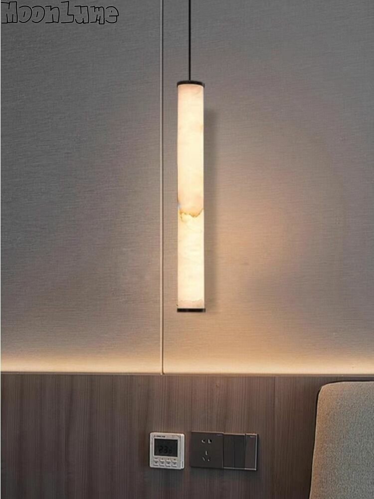 Стильный и простой подвесной светильник из мрамора