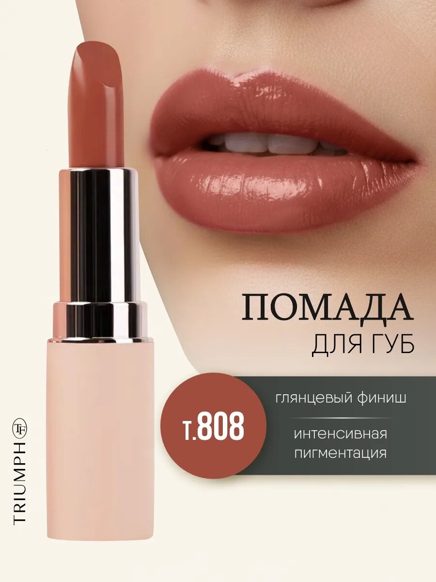 Помада для губ TF cosmetics I'm Trend, тон 808 Beige nude / Бежевый нюд