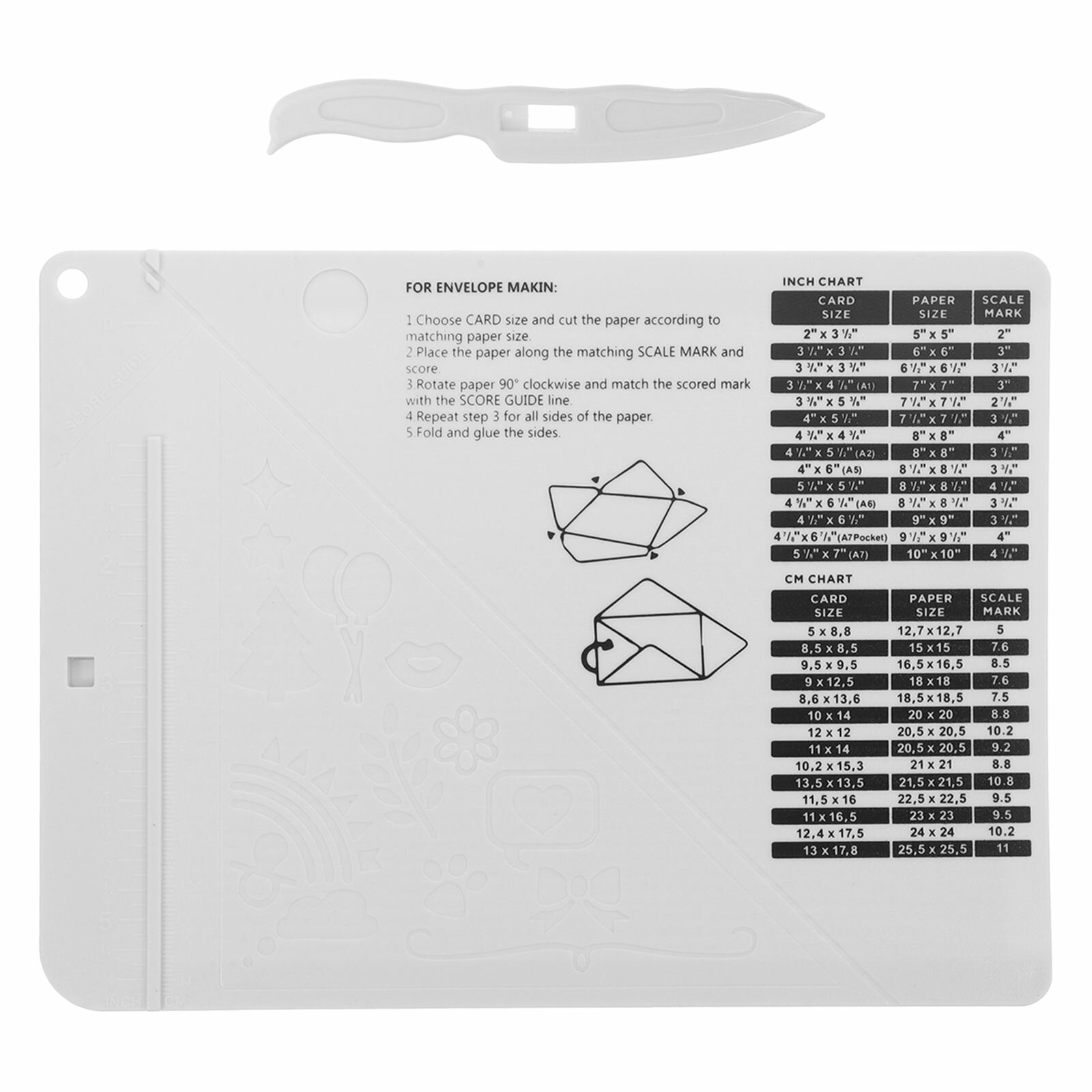 Доска Для Сгибания И Создания Конвертов С Прямоугольной Формой И Элегантным Дизайном Для Рукоделия И Классных Занятий 1 Набор