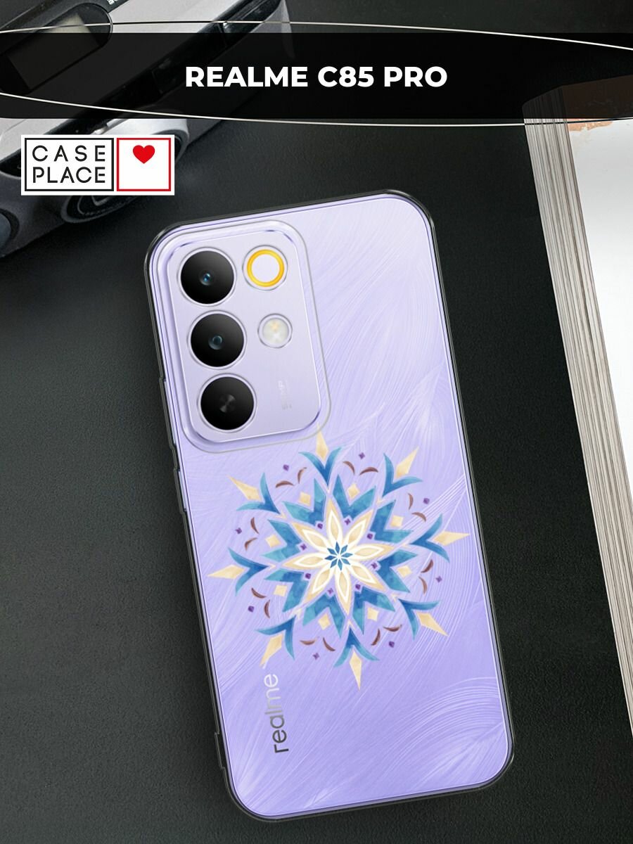 Силиконовый чехол на Realme C85 Pro / Реалми C85 Про с принтом Красивая снежинка