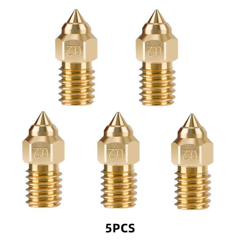 Насадки для 3D-принтеров Kuvan 0.2-1.0мм 3/5/10шт 0.2mm, Bras 5PCS