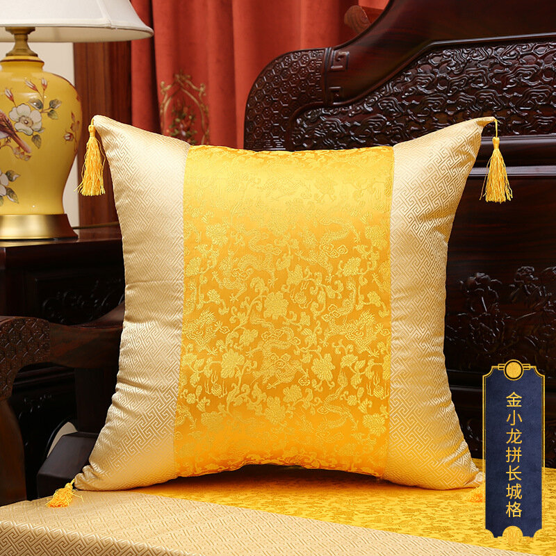 Новая подушка в китайском стиле, красная подушка для деревянного стула, подушка для дивана, подушка для окна, подушка для головы, подушка для спины, подушка для талии, чехол с узором дракона