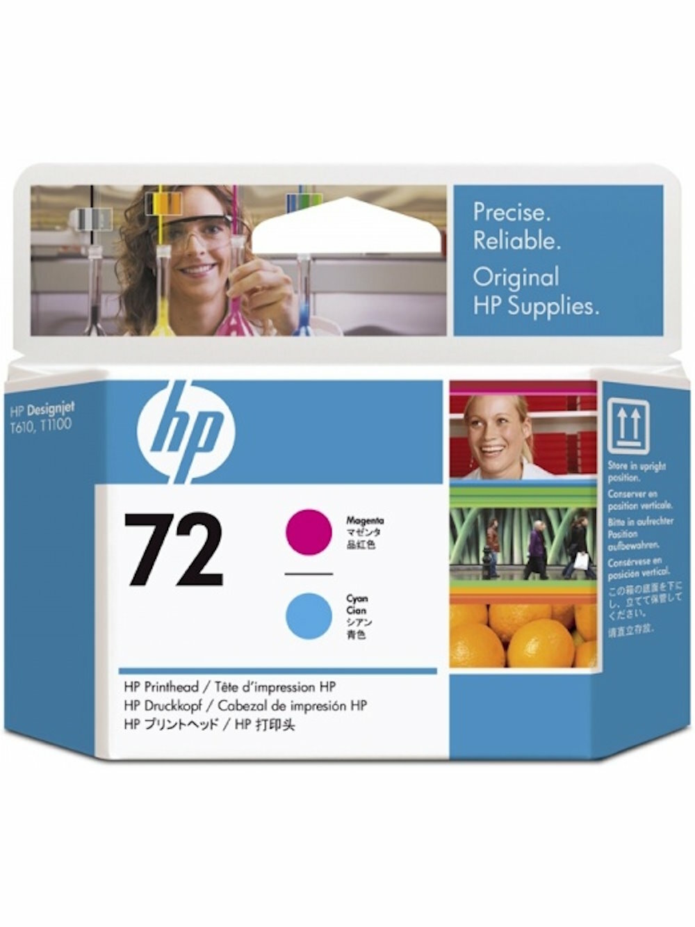 Картридж HP C9383A, для струйного принтера HP, печатающая головка, пурпурная и голубая