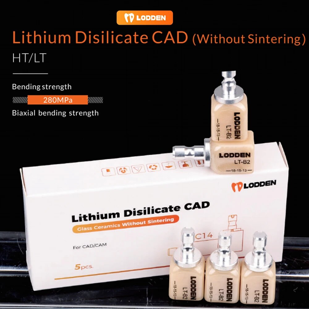 Блоки дисиликата лития Lodden LT/HT без спекания 5/10 шт. 10PCS LT B1