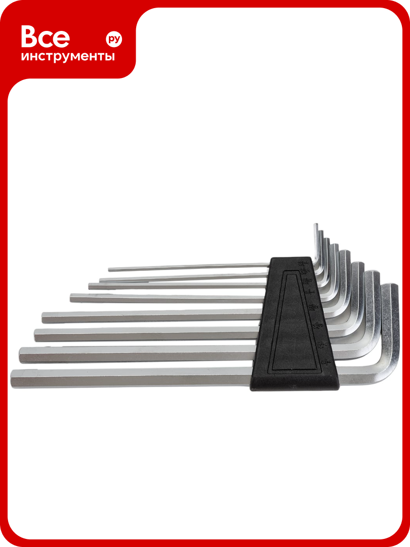 Набор шестигранных ключей NIKONA 8шт, в футляре, 1/16"-1/4", SAE, Cr-V 04-919