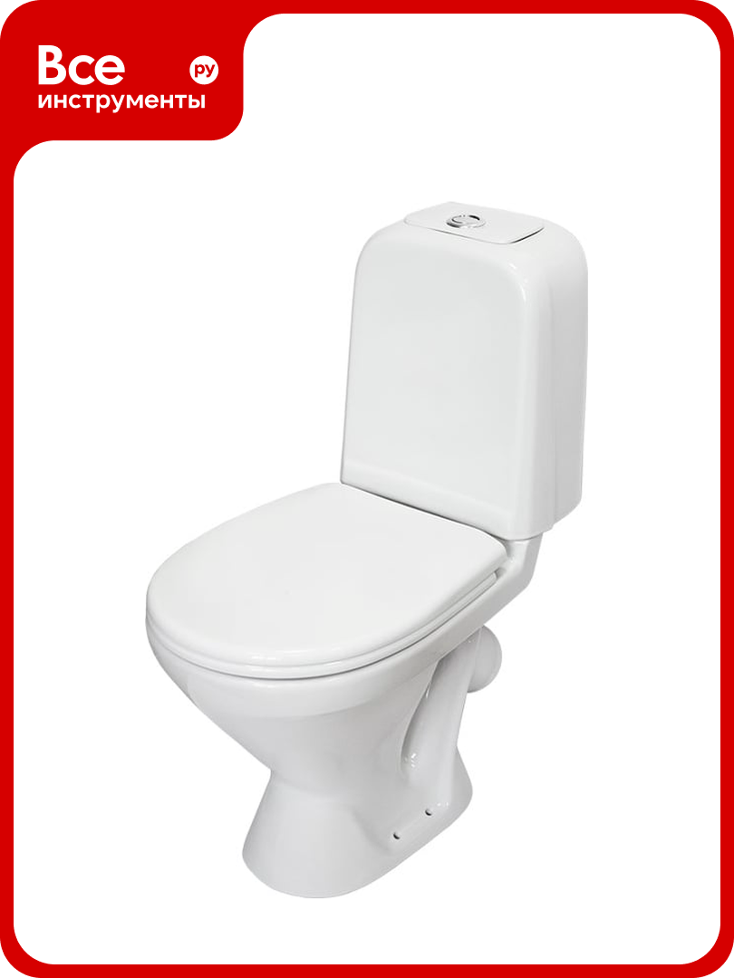 Унитаз-компакт Sanita Самарский эконом белый, сидение Уклад полипропилен, без микролифта WC. CC/Samarsky/1-P/WHT. G/S1