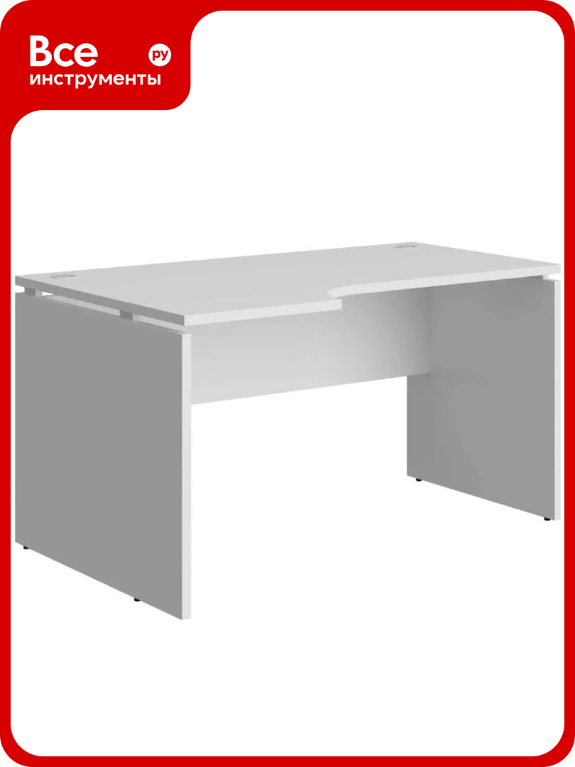 Стол письменный угловой Альянс мебель левый STAR 1400x900/700x750 С. СПУ-14.9Л Белый