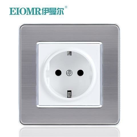 Немецкая стандартная розетка, панель розеток европейского типа, розетка немецкого типа, панель розеток немецкого типа 86-го типа, скрытая настенная установка, европейский стандарт.