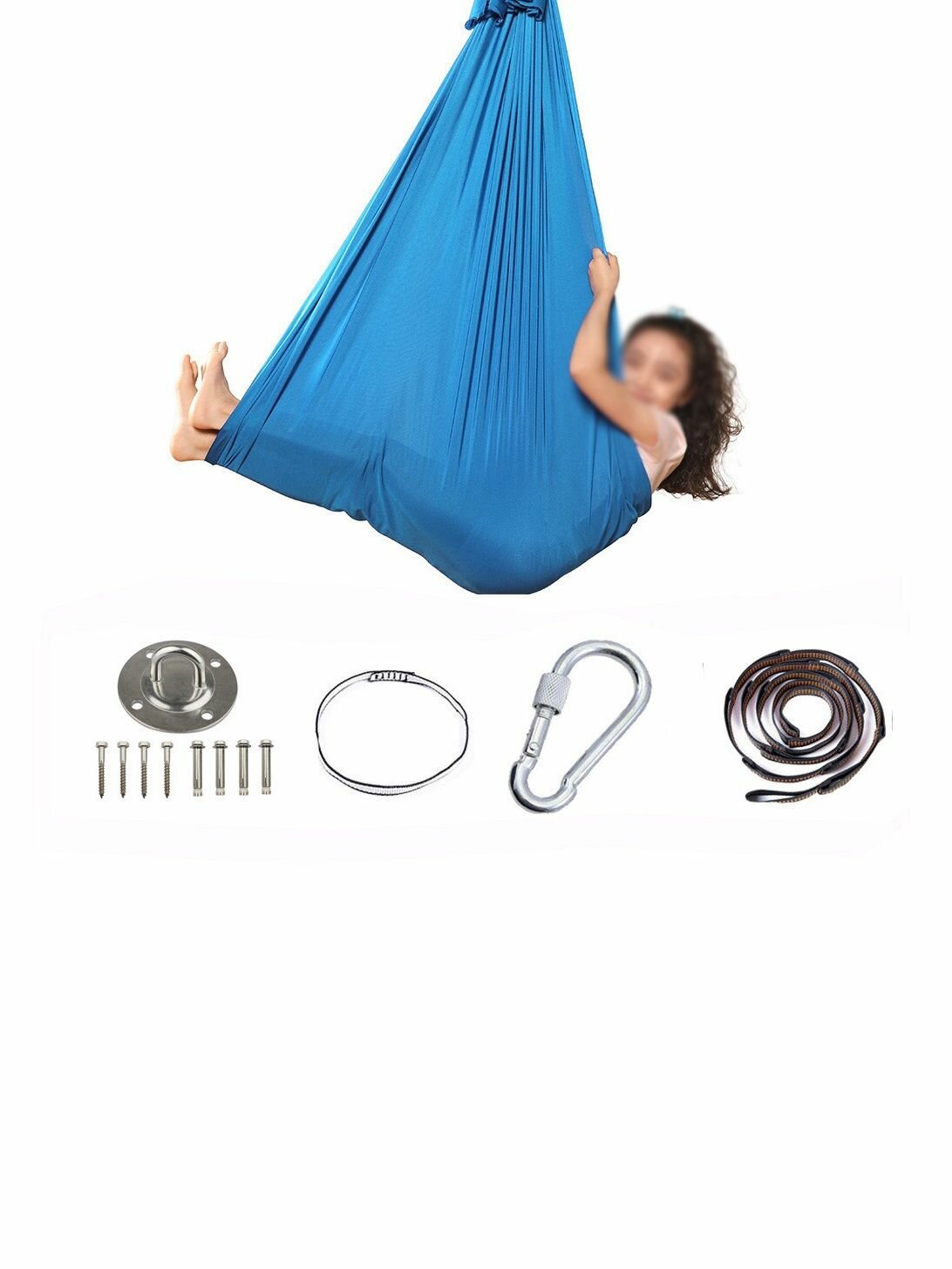 Детские качели-гамак для йоги 150x280 см, грузоподъемность 100 кг, регулируемые