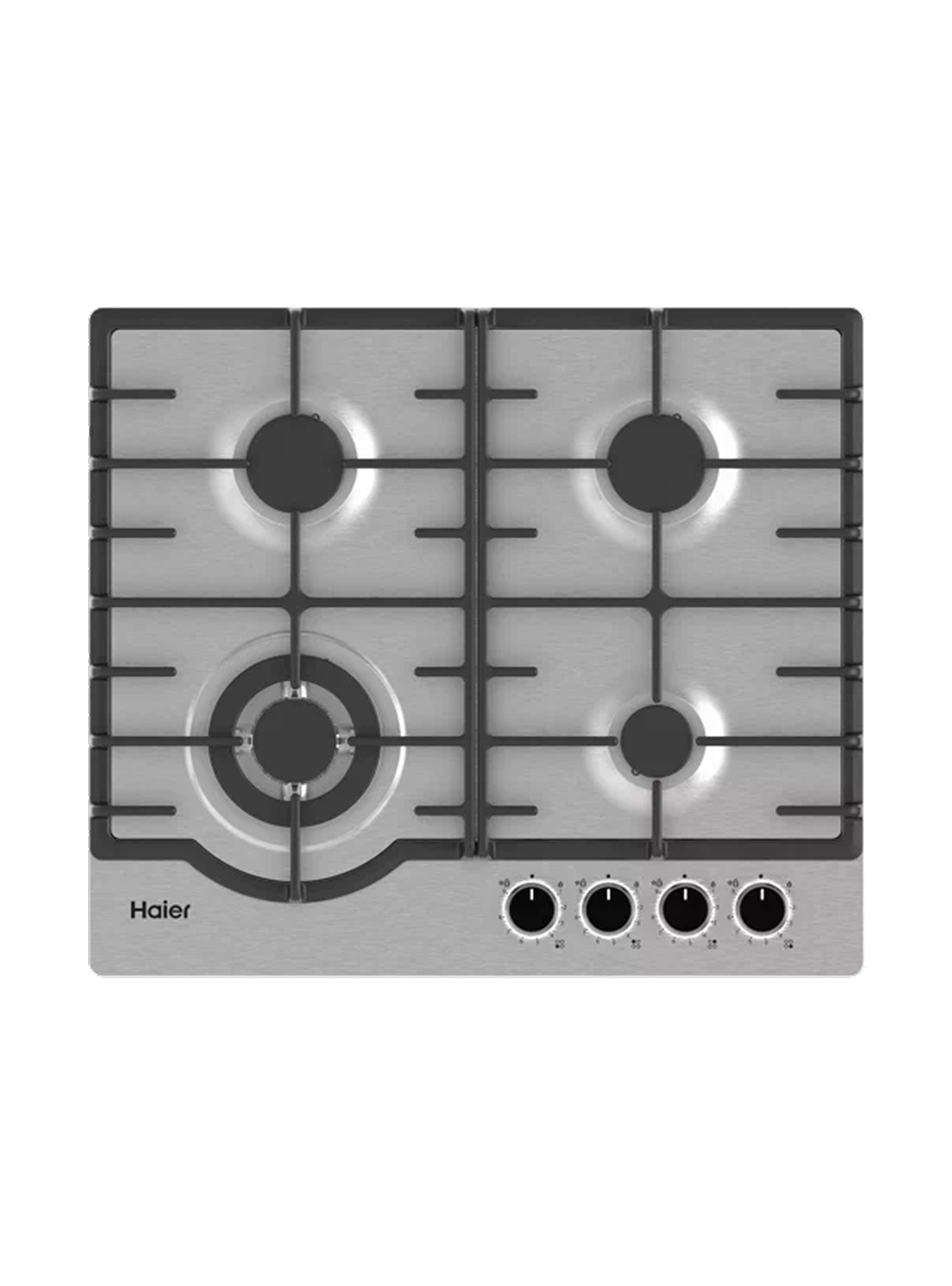 Газовая варочная панель Haier HHX-M64RFVLX, ширина 58 см, двухконтурная конфорка