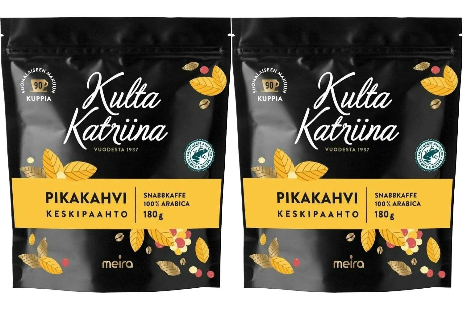 Кофе растворимый Kulta Katriina Pikakahvi (Финляндия) 180 гр. х 2 шт.