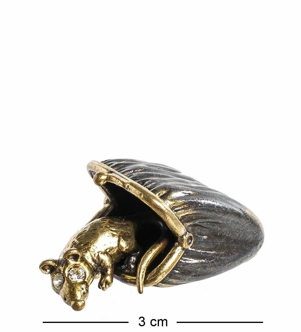 Фигурка "Мышь в кошельке" (латунь) A2052726 Народные промыслы, Латунь