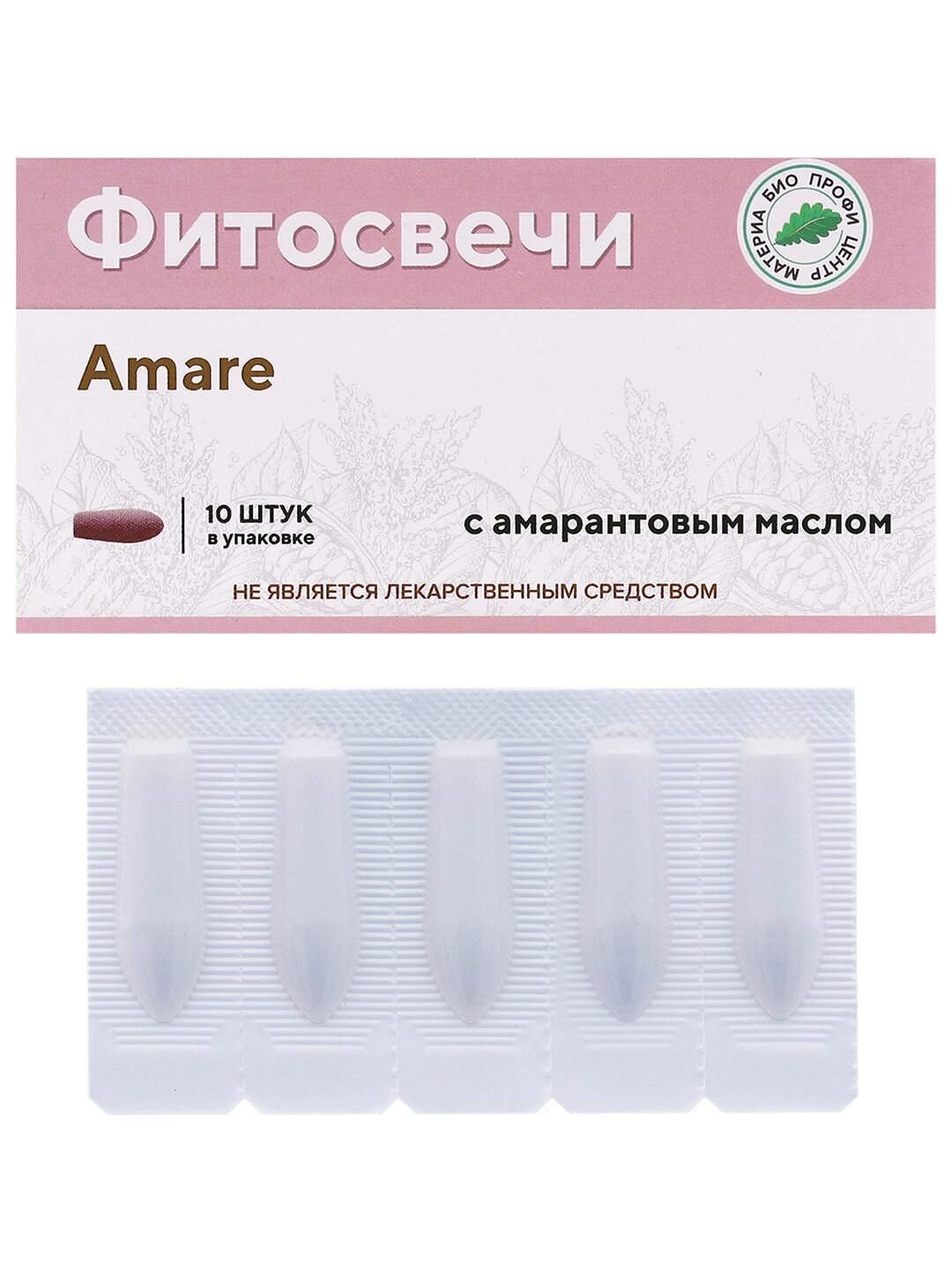 Материа БПЦ / Фитосвечи Amare с амарантовым маслом 10 шт в блистере / против онкологии и иммунодефицита